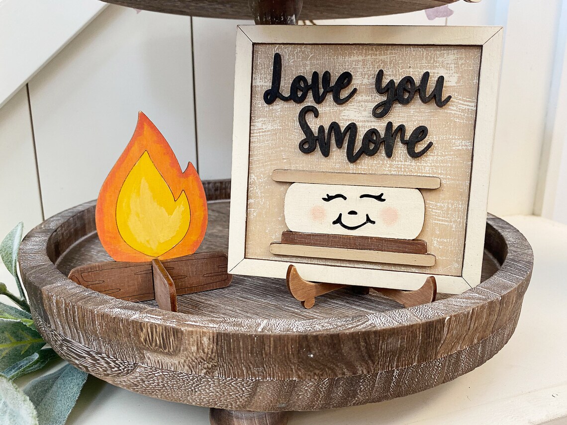 Smores Laser File / Smore SVG / Smore Tiered Tray Decor - Etsy
