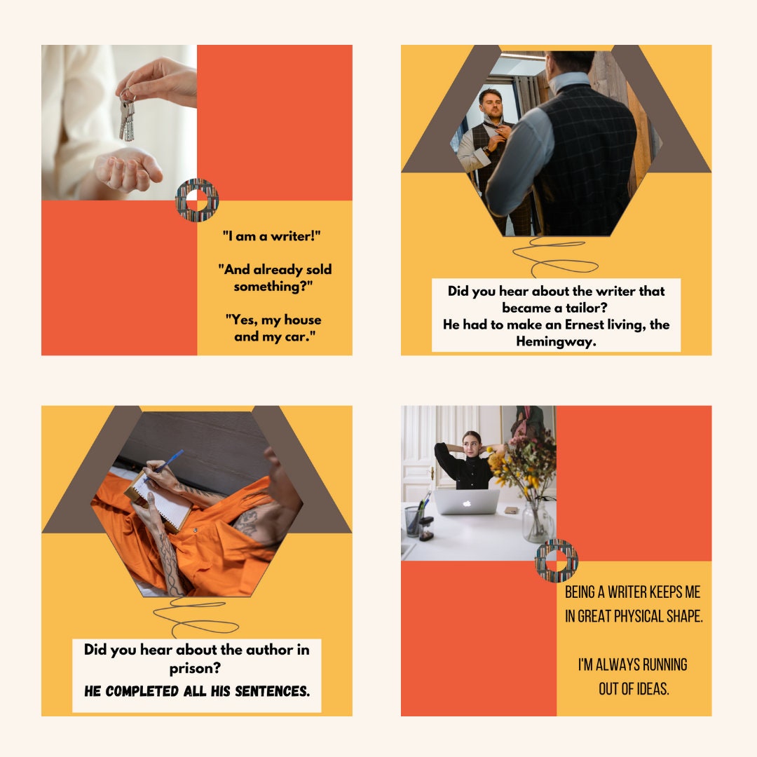 75 Fun Facts and Jokes Templates for Writers and Authors - Etsy