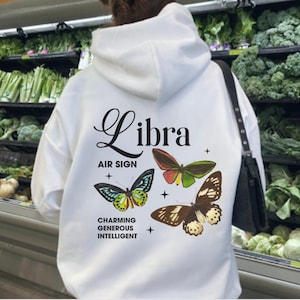 Libra Hoodie, Libra Season, Libra Shirt, Zodiac Gifts, Horoscope Gift, Birthday Gift for Women ...