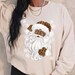 Black Leopard Santa Claus Crewneck Sweatshirt, Sant Claus Shirt ...