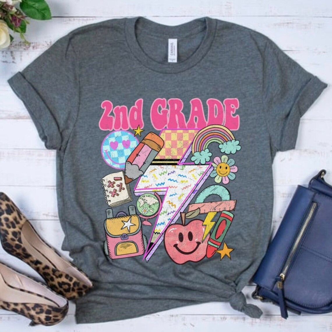 Second Grade Shirt, 2nd Grade Teacher Shirt, 2nd Grade Team, Cute ...