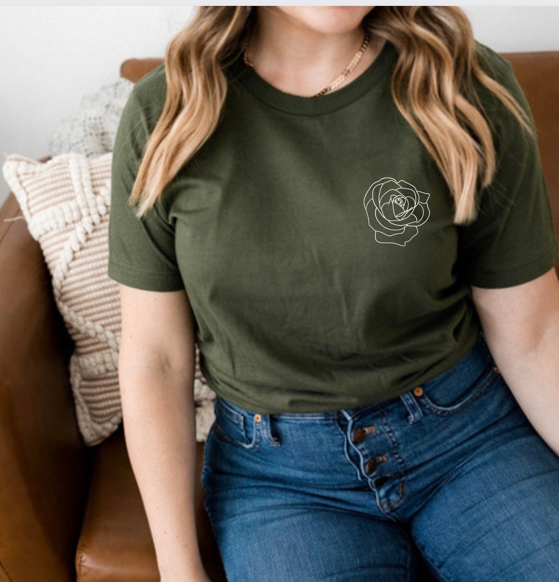 Minimalist Rose Shirt Line Art Rose Shirt Plant Lover Shirt | Etsy