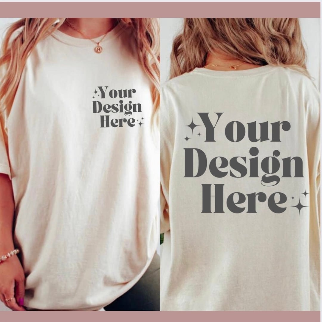Personalized Shirt, Front Back Design Custom Text Shirt, Your Text ...