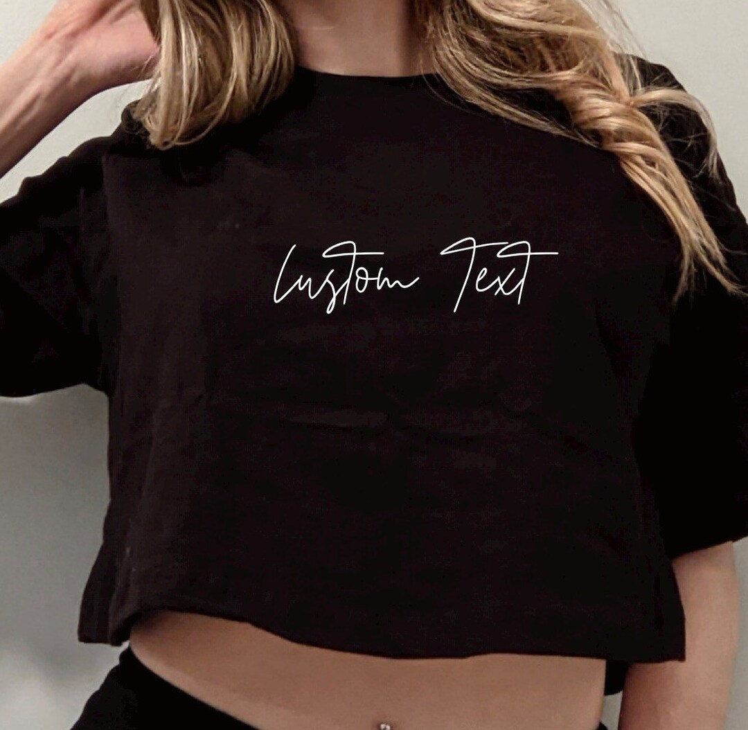 Custom Crop Top, Personalized Crop Top, Plus Size Crop Shirt, Your Logo ...