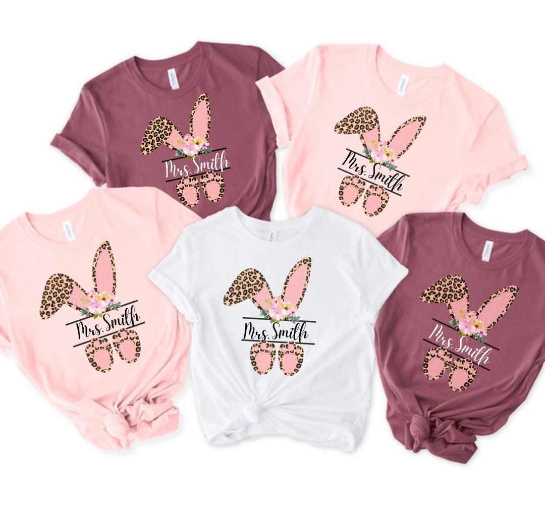 Custom Easter Bunny Shirt Custom Easter Tee Group Easter Shirt Cute ...