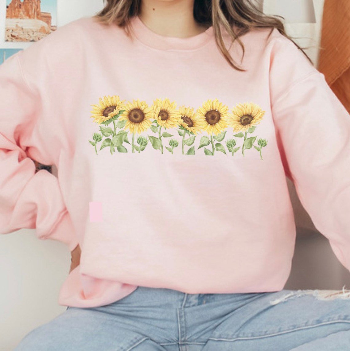 Sunflower Crewneck Sweatshirt, Sunflower Lover Shirt, Gift for Gardener ...