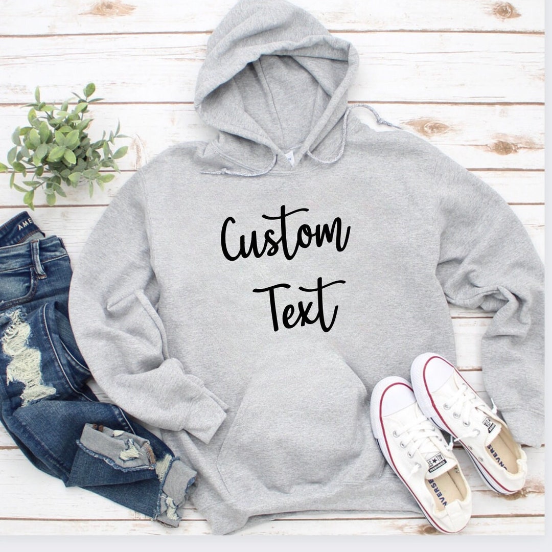Custom Hoodie, Personalized Hoodie, Custom Logo Hoodies, Your Text ...