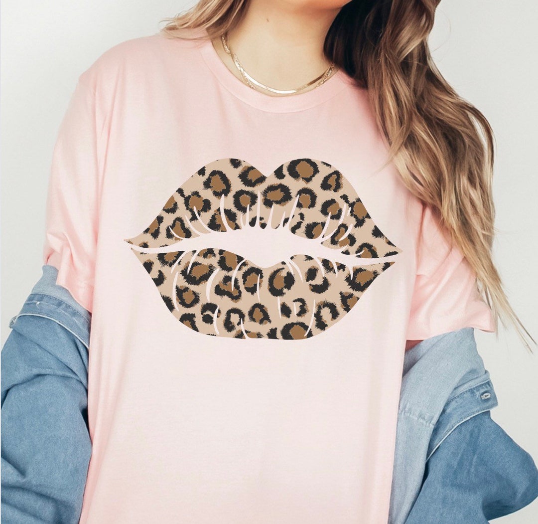 Leopard Lips Shirt, Leopard T Shirt, Valentines Shirt, Cute Shirt, Gift ...