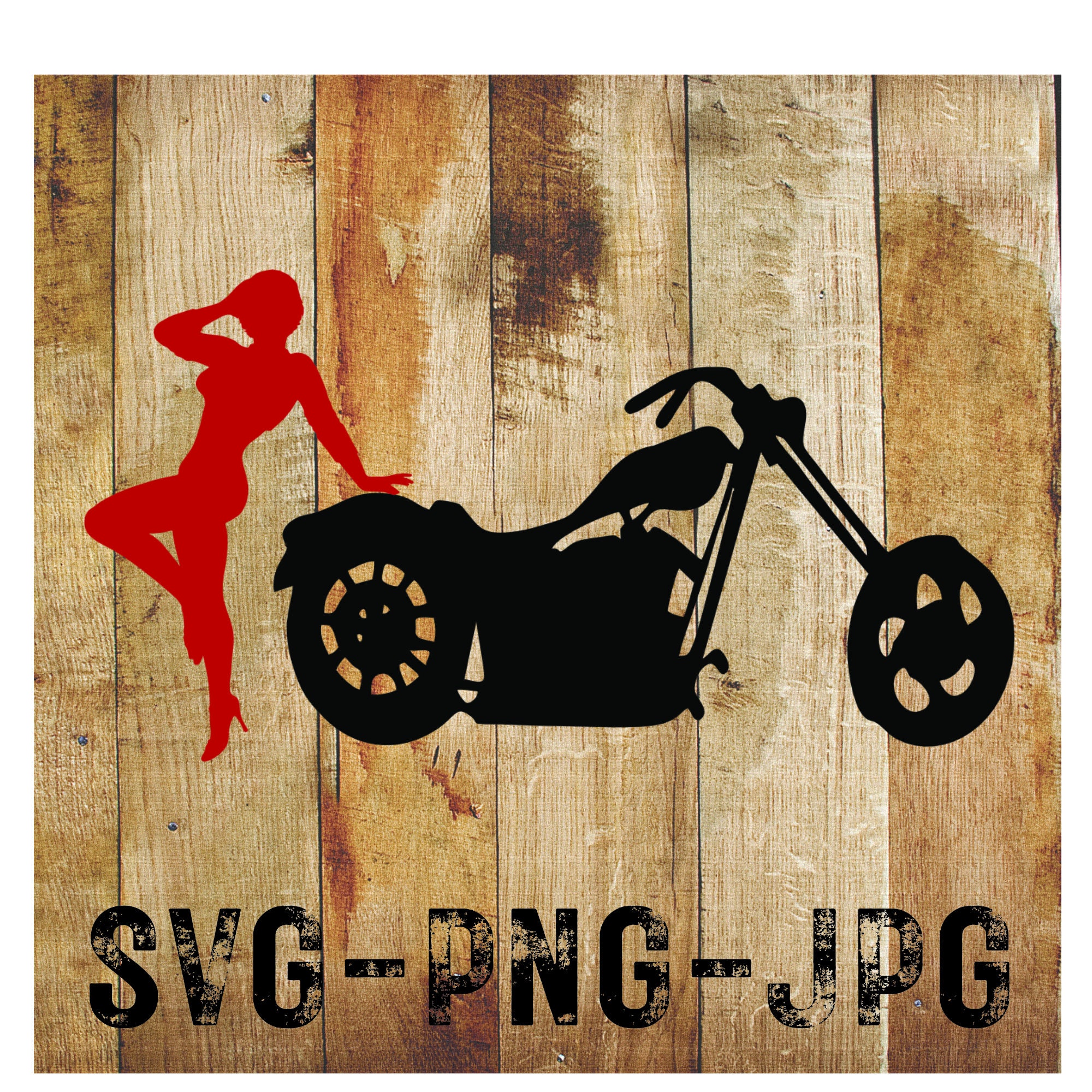 Pinup Motorcycle SVG - Etsy
