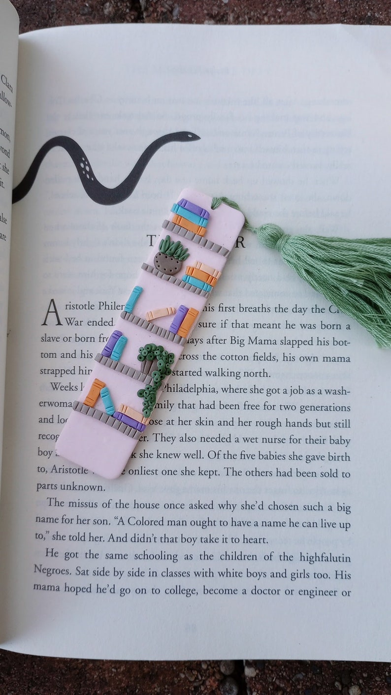 Bookshelf Bookmark Polymer Clay - Etsy