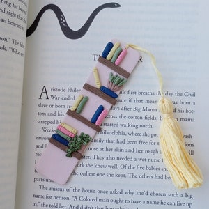 Bookshelf Bookmark Polymer Clay - Etsy