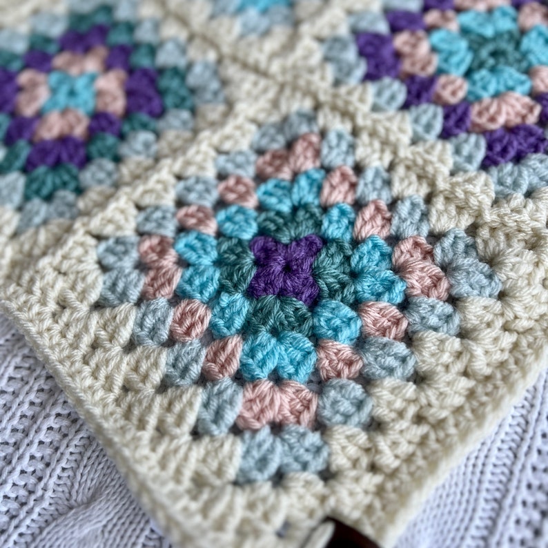 Granny Square Baby Blanket, Crochet Baby Lovey, Crochet Blanket, Lovey ...
