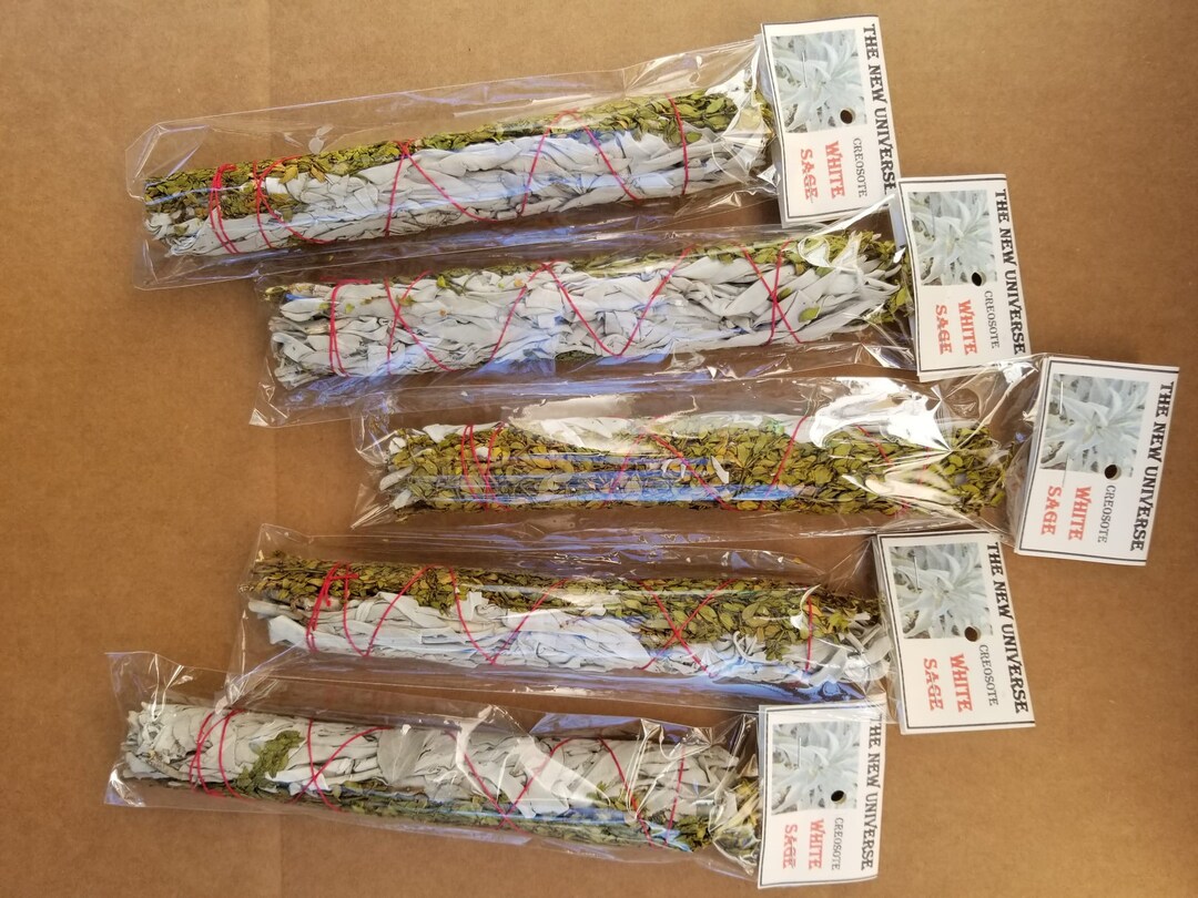 5 Pack White Sage & Creosote 9" Smudge Sticks - Etsy Australia