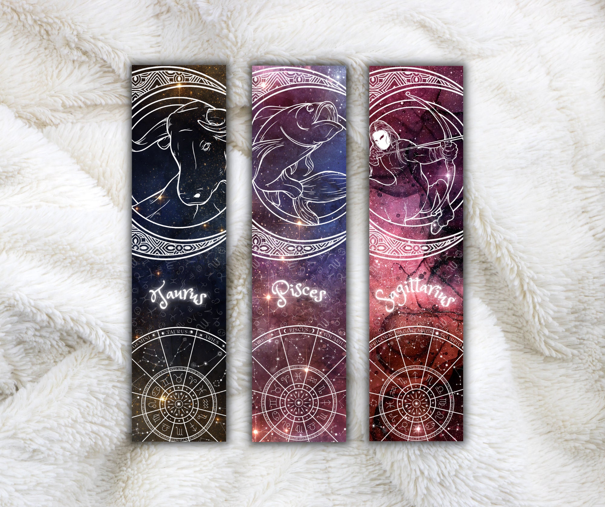 Printable Zodiac Bookmarks Zodiac Bookmarks Instant - Etsy