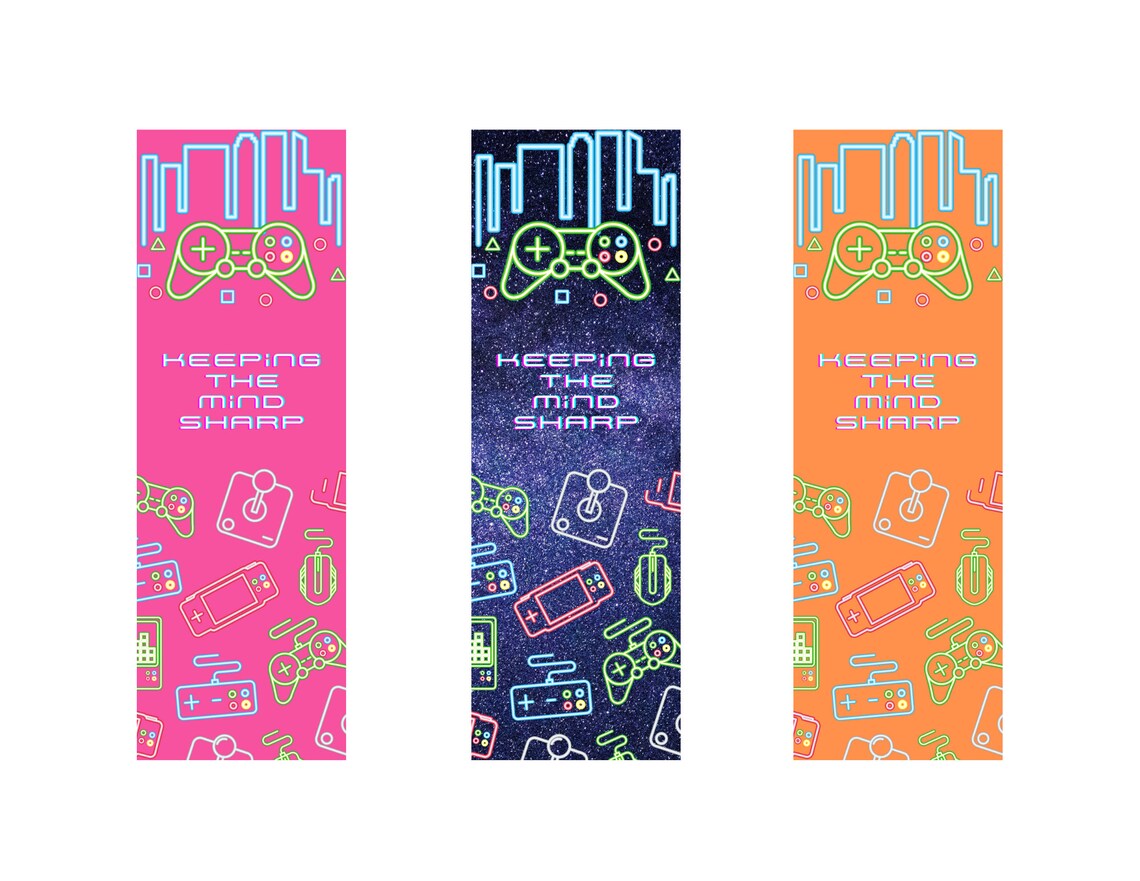 Kids bookmarks Gamer bookmark Printable Bookmarks Digital | Etsy