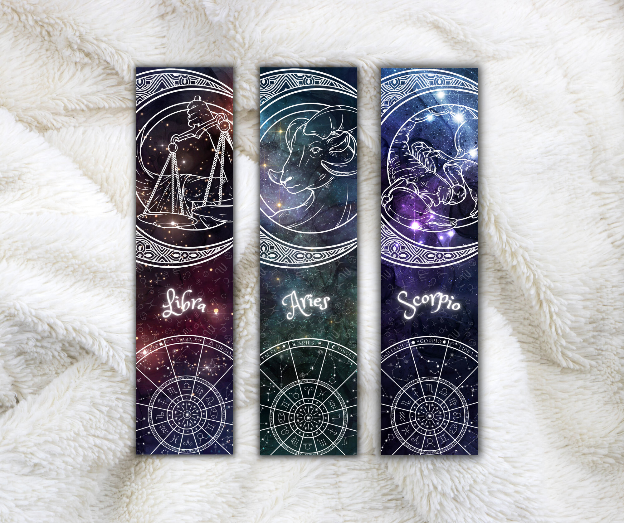 Printable Zodiac Bookmarks Zodiac Bookmarks Instant - Etsy