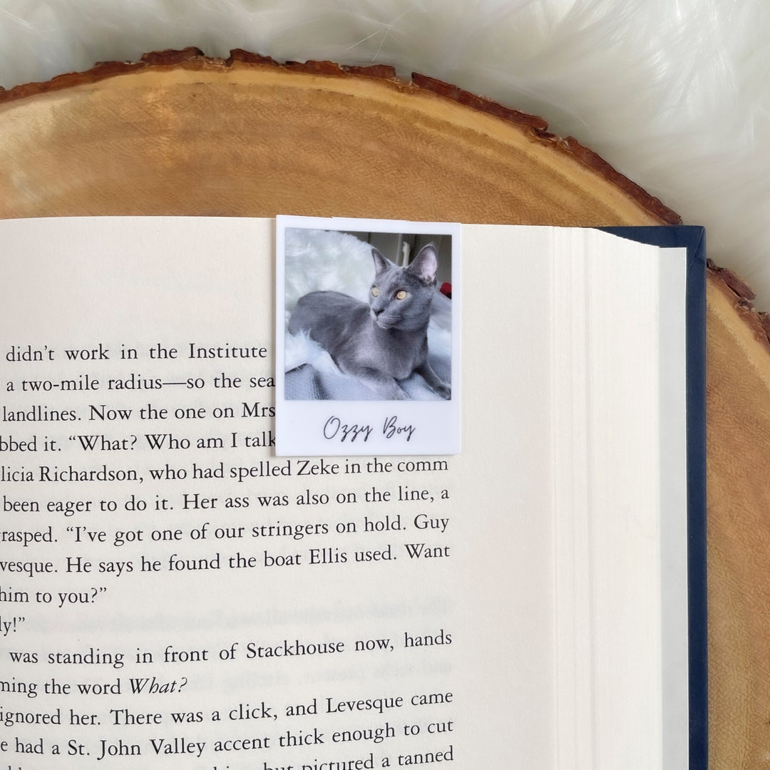 Bookish Gift, Personalized Magnetic Bookmark, Custom Polaroid Magnetic ...