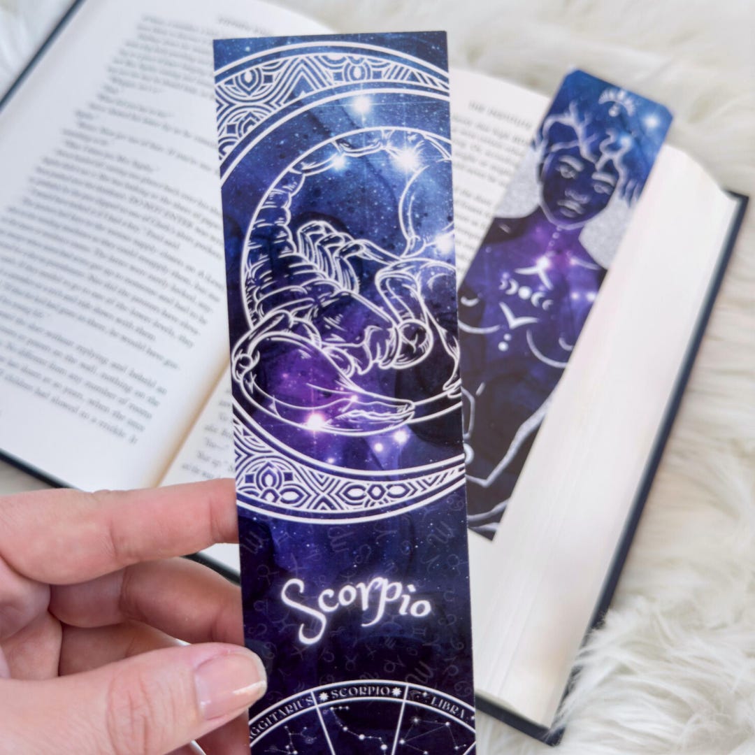Scorpio Zodiac Bookmark: Celestial Book Lover Gift - Etsy