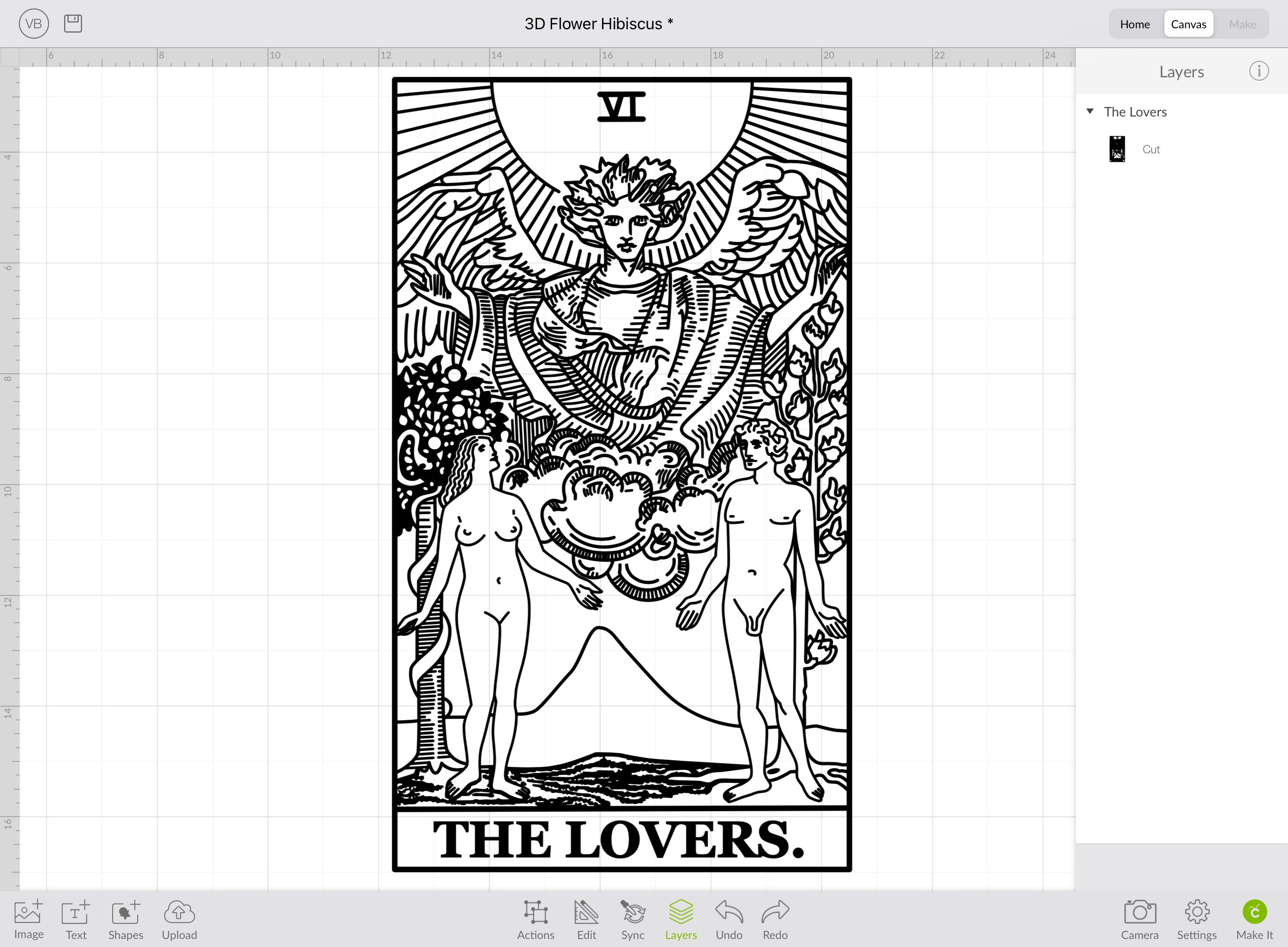 The Lovers Tarot Card svg png dxf eps Clipart Outline | Etsy