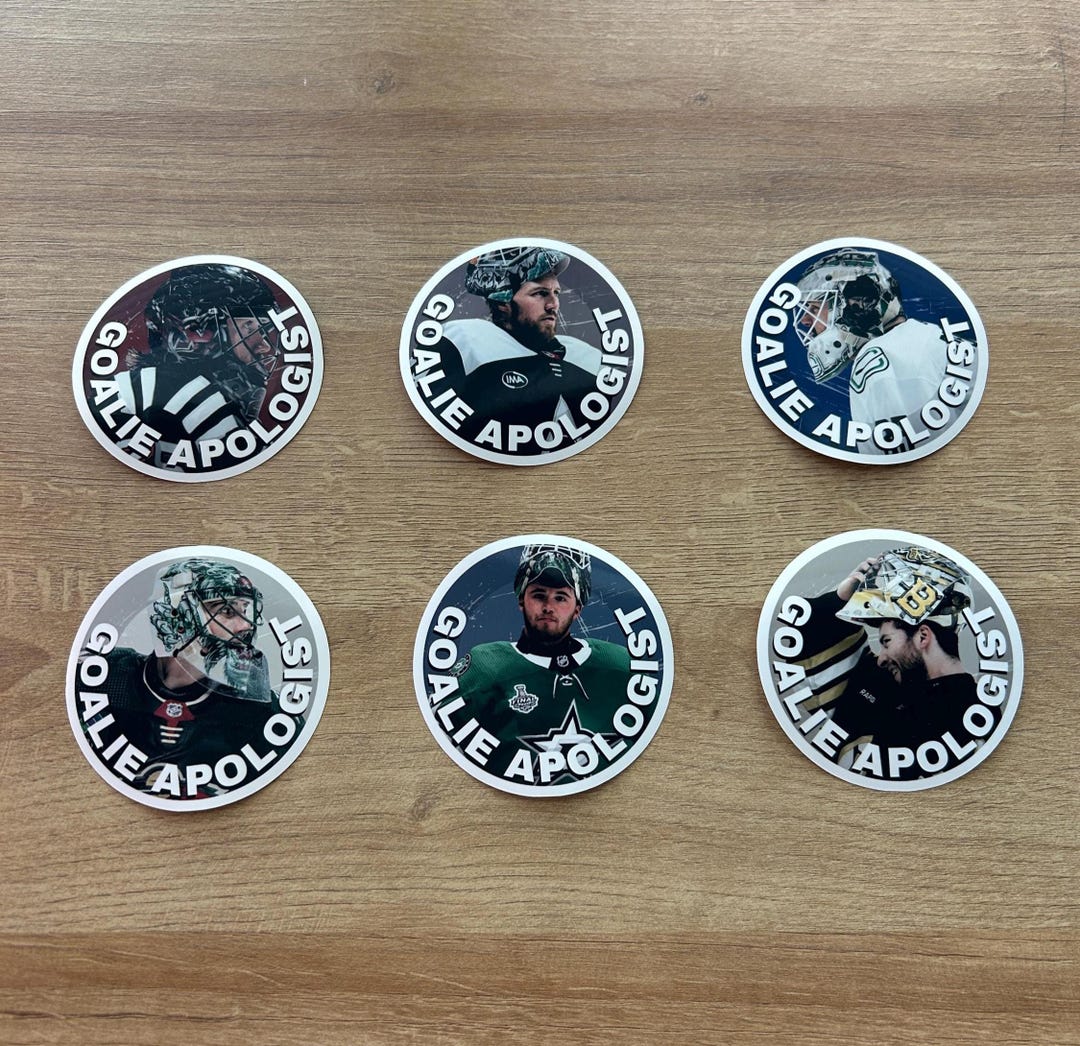 Goalie Apologist Sticker | Jacob Markstrom, Jeremy Swayman, Mackenzie ...