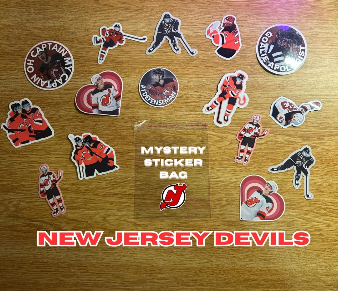 New Jersey Devils Mystery Sticker Bag | 4 Stickers Each | Water ...