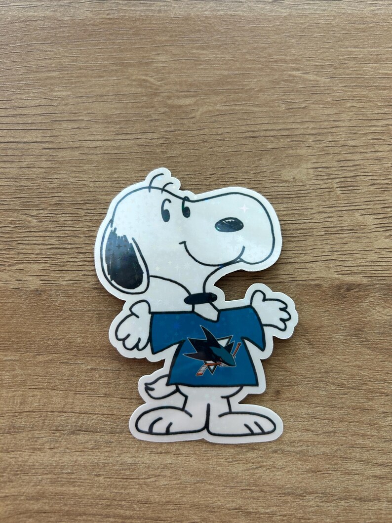 NHL Snoopy Sticker | Holographic, Water Proof - Etsy