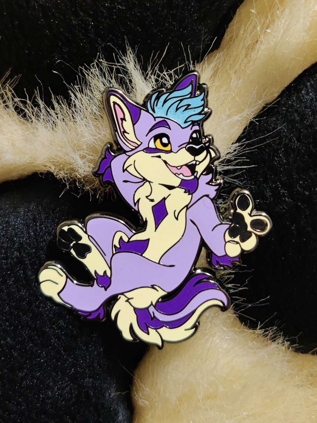 Riley Coyote Fursona Pin - Fursona Pins #1452 Hard Enamel Pin With ...