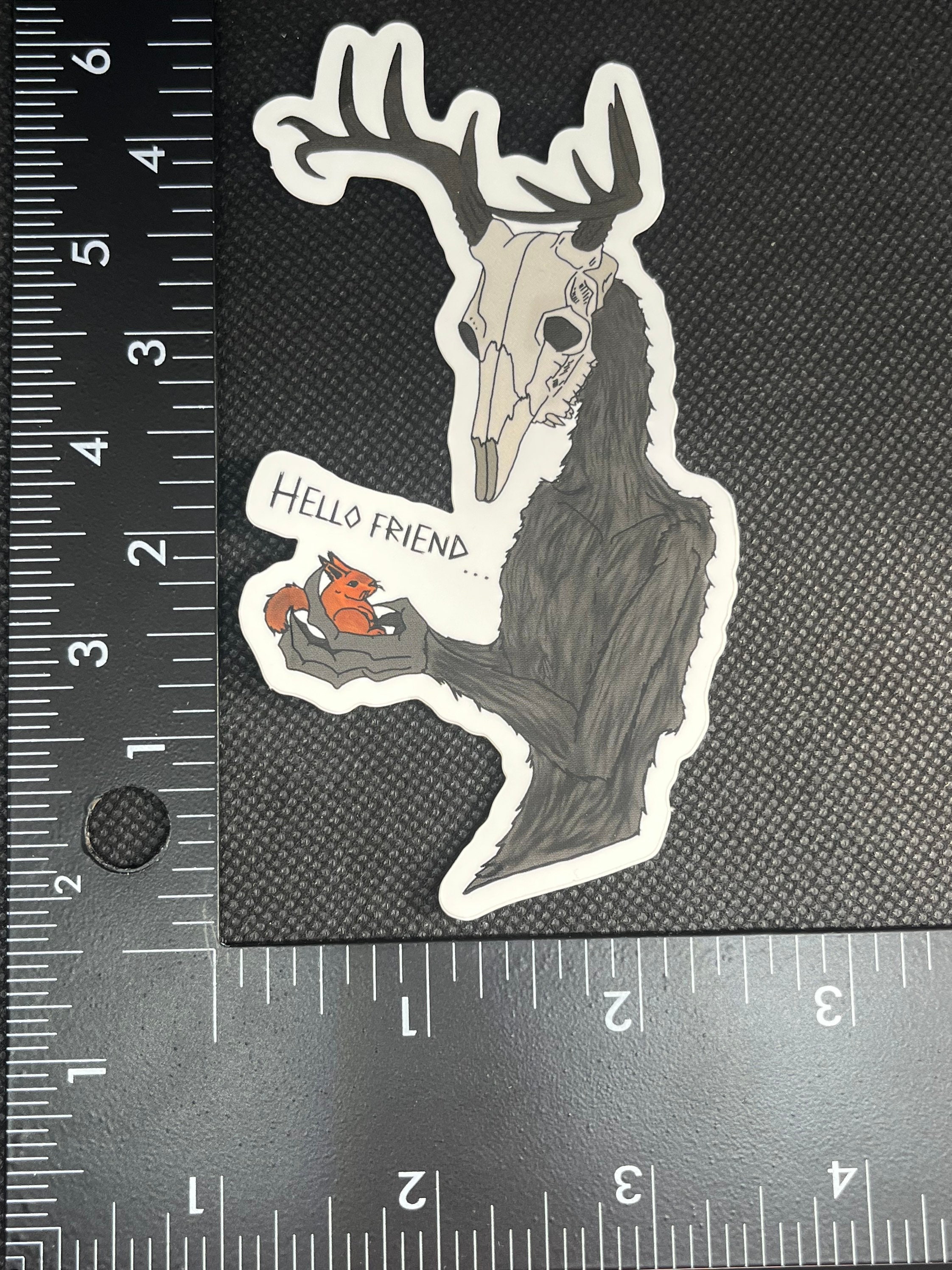 Hello Friend- Wendigo Sticker - Etsy