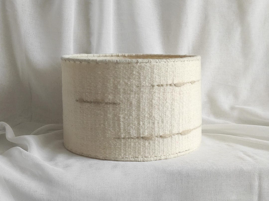 Woven Lampshade, Home Decor Lamp Shade, Natural Wool Lampshade ...