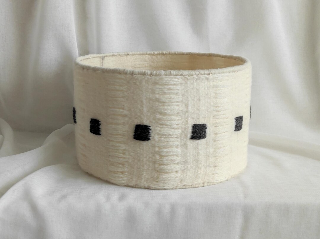 Woven Lampshade, Home Decor Lamp Shade, Natural Wool Lampshade ...