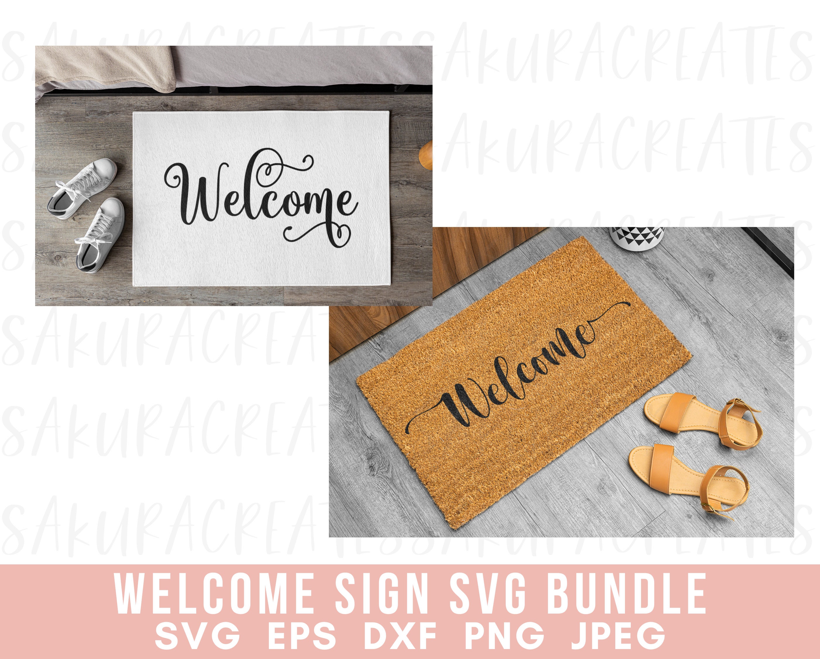 Welcome Svg Bundle Hand Lettered Welcome Sign Svg Welcome to - Etsy ...