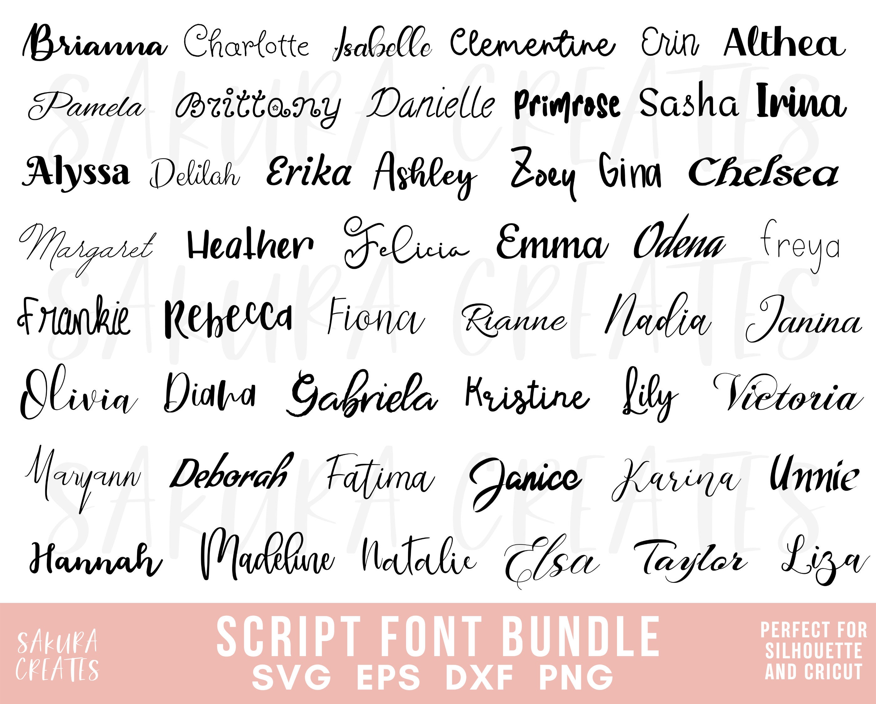 Script Fonts Bundle Svg Cursive Fonts Bundle Svg Fonts For - Etsy