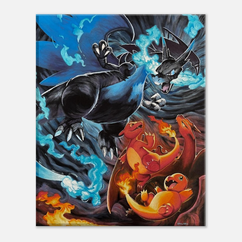 Pokemon Mega Charizard Canvas Only - Etsy