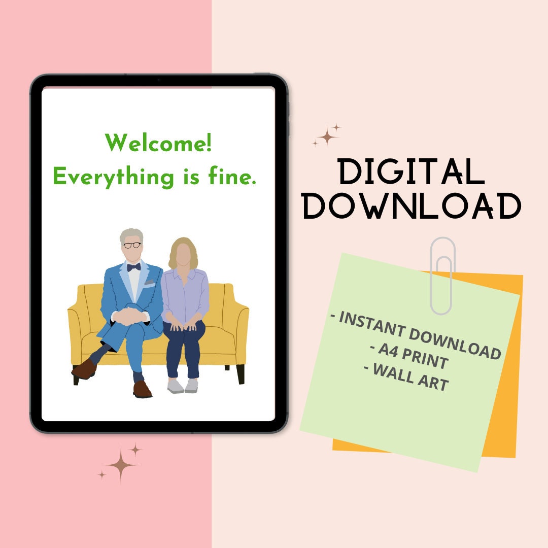 The Good Place Wall Art A4 Welcome Everything is Fine. - Etsy