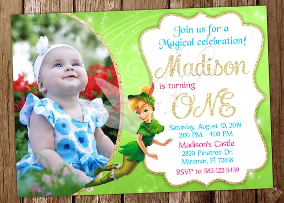 Tinkerbell Blank Invitation