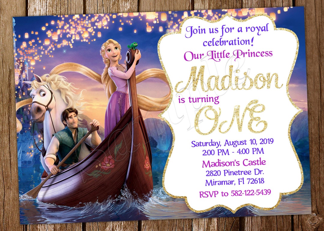 Rapunzel Invitation Tangled Invitation Rapunzel Birthday Rapunzel ...