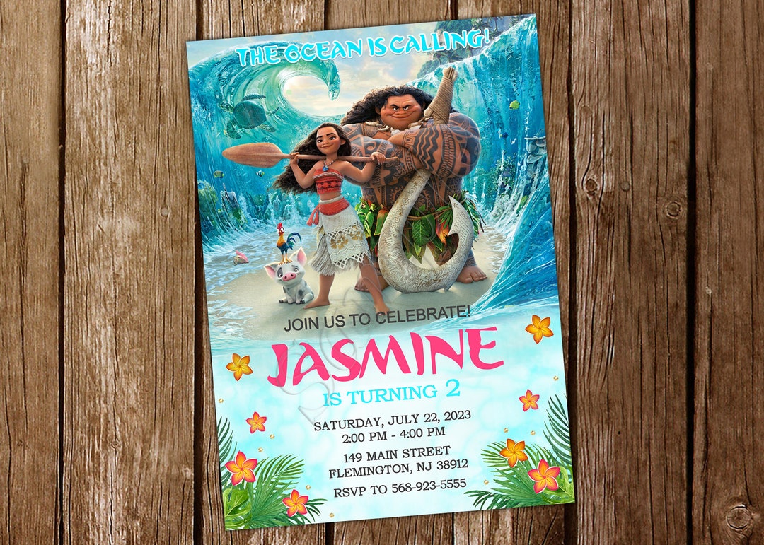 Moana Invitation Moana Birthday Moana Invite Moana Birthday Invitation ...