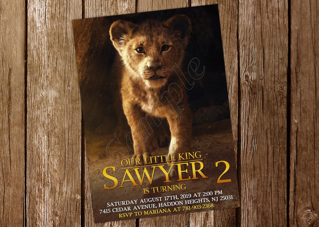 Lion King Invitation Lion King Birthday Lion King Invite Lion ...