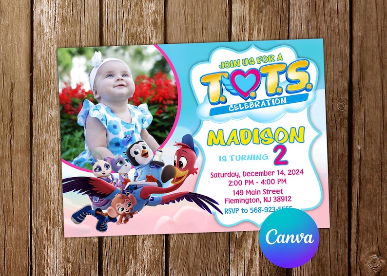 Tots Invitation Tots Birthday Invitation Tots Party Tots Invites Tots ...