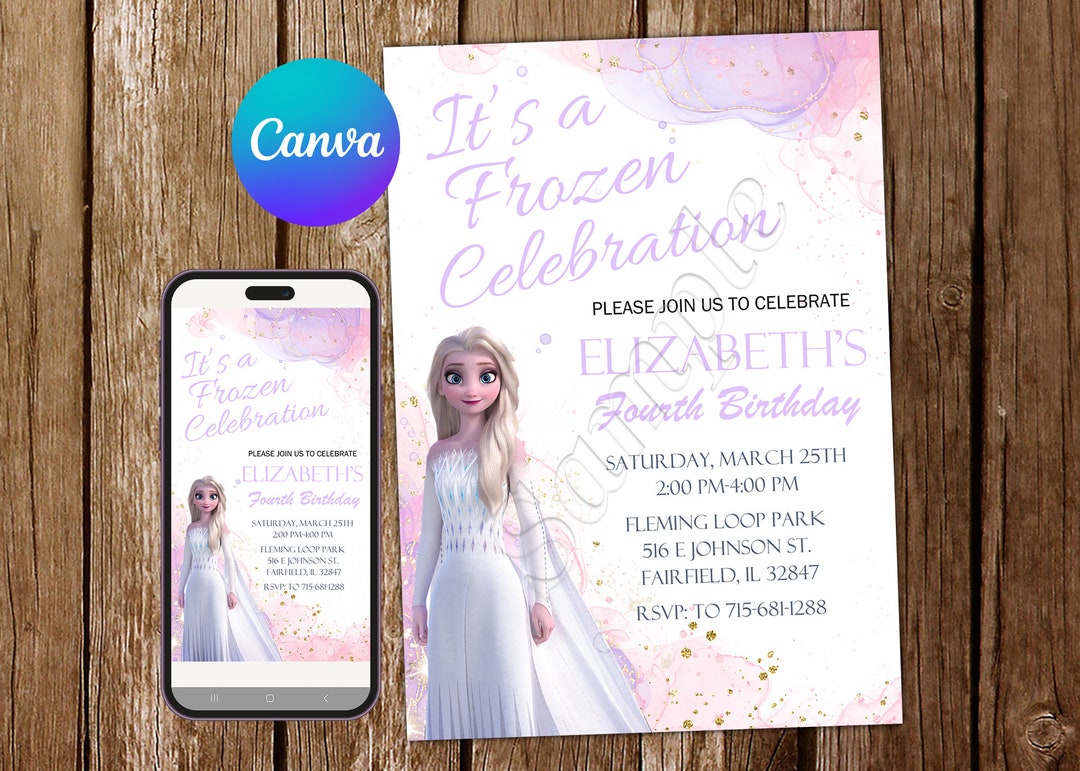 Frozen Invitation Frozen Birthday Invitation Frozen Party Frozen ...