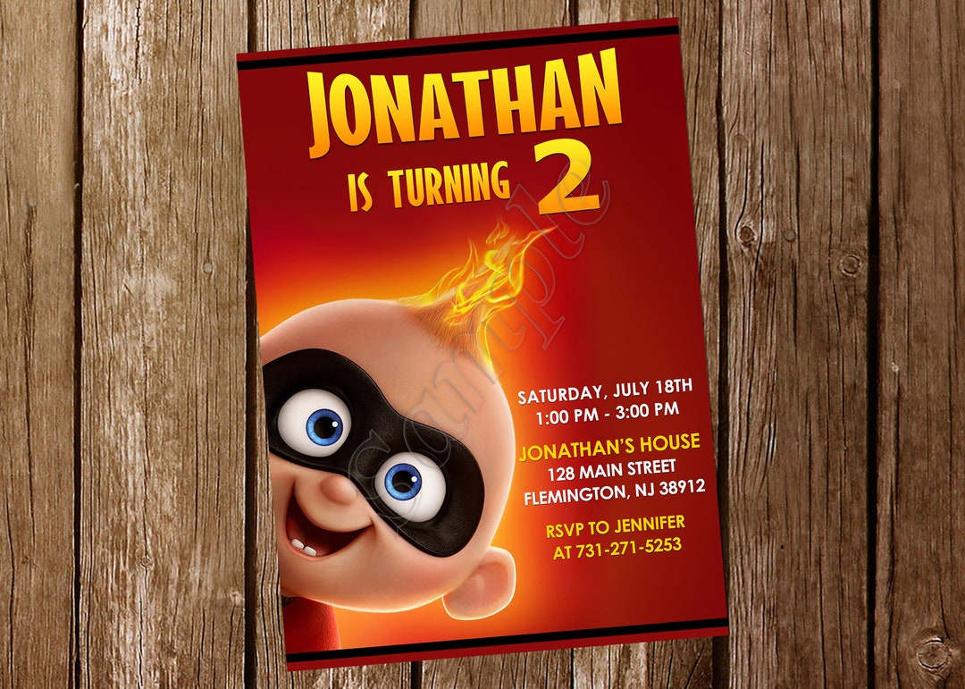 The Incredibles Invitation the Incredibles Birthday Invitation the ...