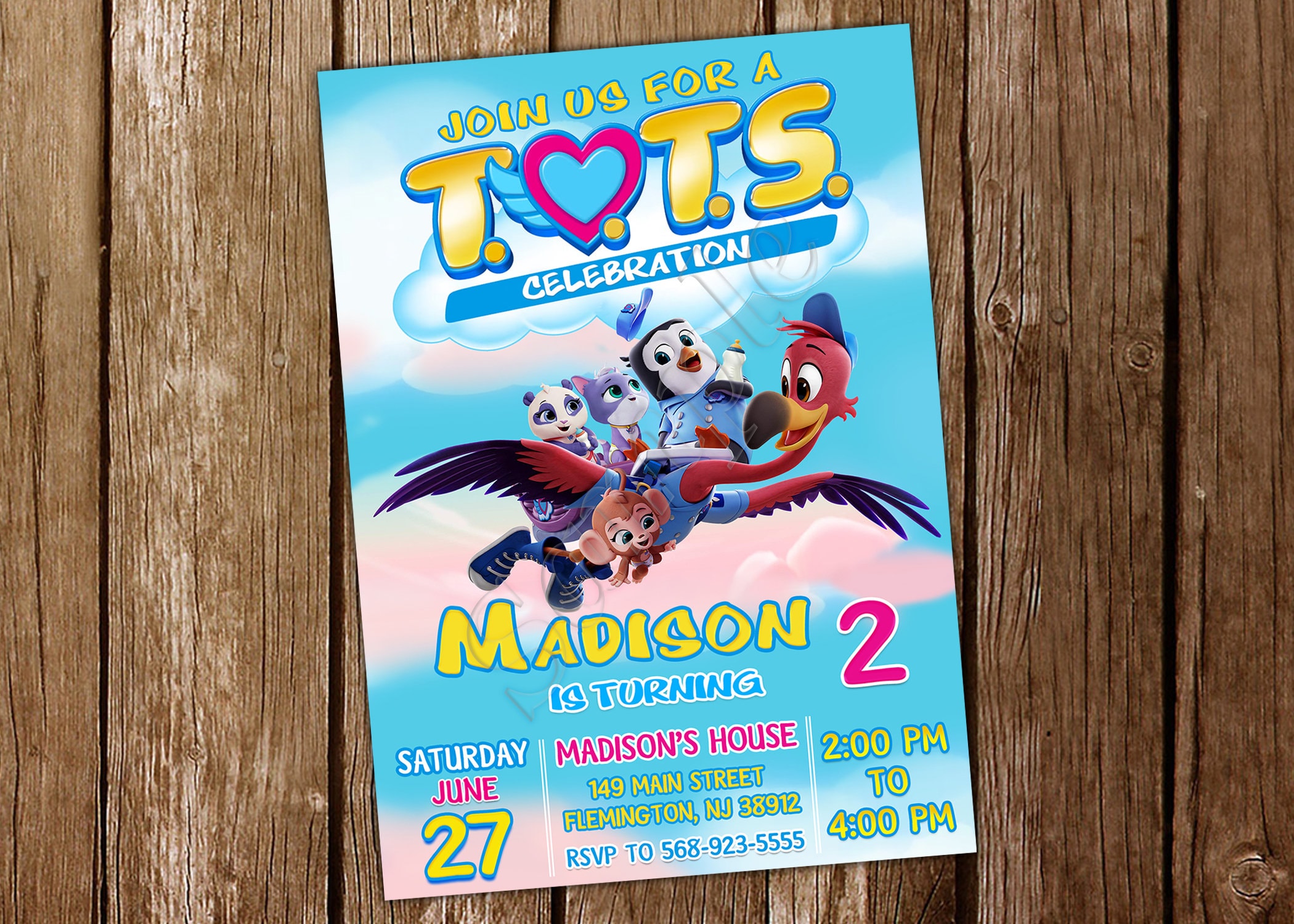 Tots Invitation Tots Birthday Tots Invite Tots Birthday Invitation Tots ...