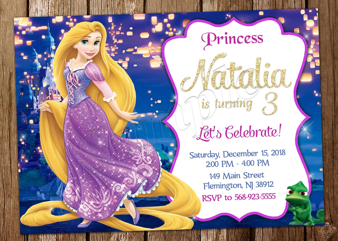 Rapunzel Invitation Tangled Invitation Rapunzel Birthday - Etsy Hong Kong