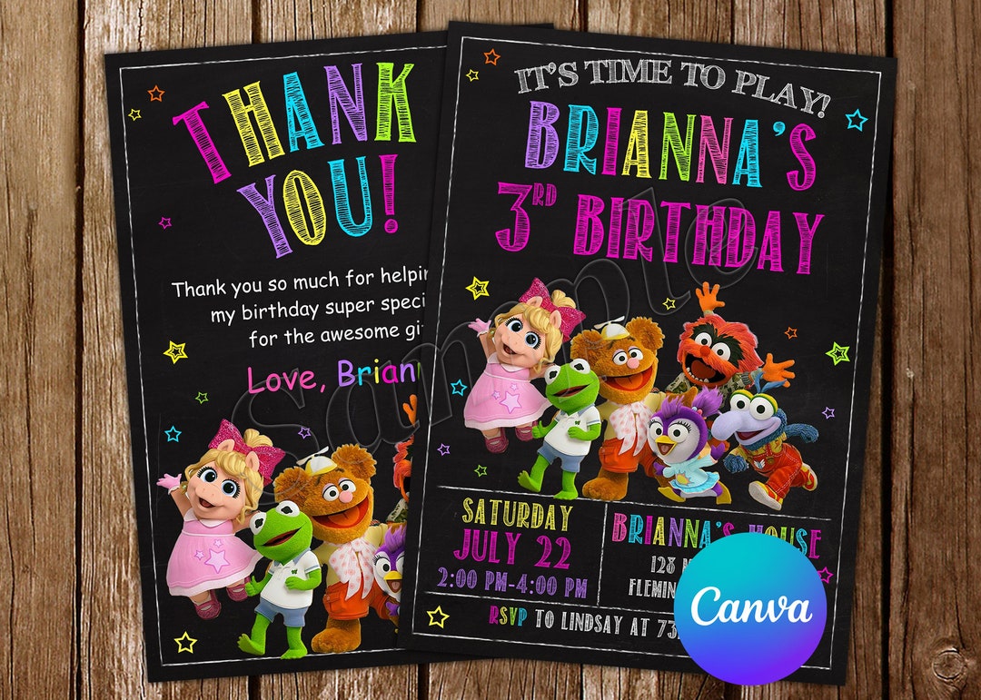 Muppet Babies Invitation Muppet Babies Birthday Invitation Muppet ...