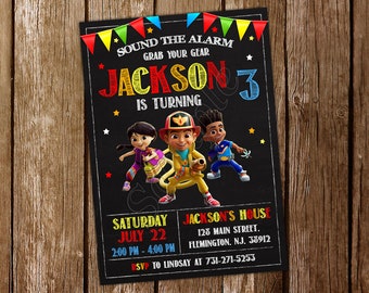 Firebuds Invitation Firebuds Birthday Firebuds Party Firebuds Invite ...