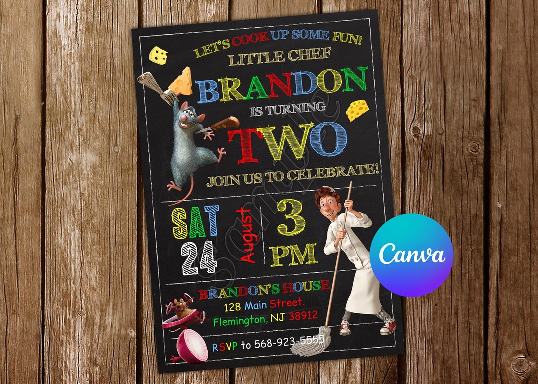 Ratatouille Invitation Ratatouille Birthday Invitation Ratatouille ...