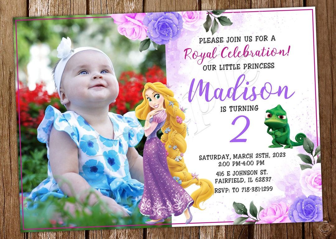 Rapunzel Invitation Rapunzel Watercolor Invitation Tangled Invitation ...