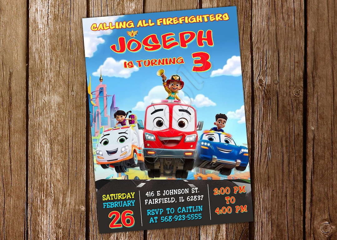 Firebuds Invitation Firebuds Birthday Firebuds Invite Firebuds Birthday ...