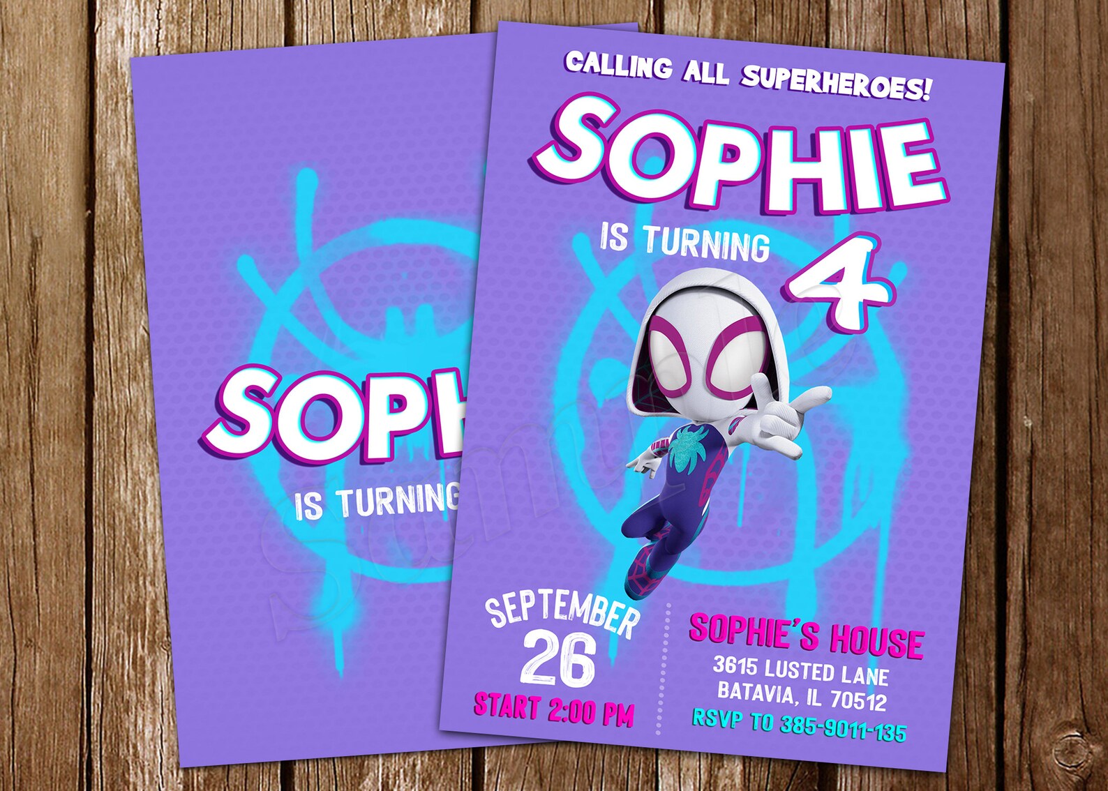 Spidey and His Amazing Friends Invitation Spidey Invitation Spidey ...