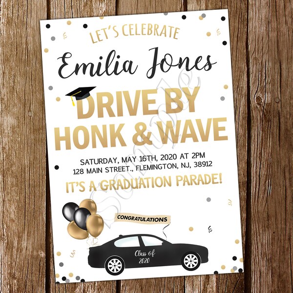 Drive by Graduation Party Invite - Etsy